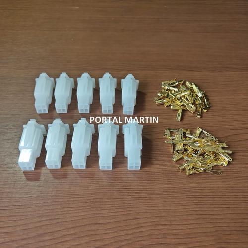 Jual Socket Kabel 4 Pin Skun Kecil Male Female isi 10 set Socket Lock ...