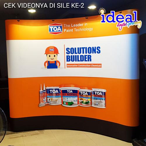 Jual Backwall Backdrop Pameran seminar Konferensi pers webinar - L275cm ...