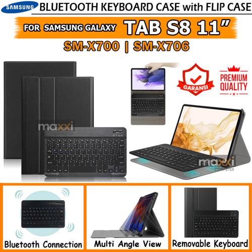 Jual Samsung Tab S8 11 X700 X706B Wireless Keyboard Kibor Kibot Kibord ...