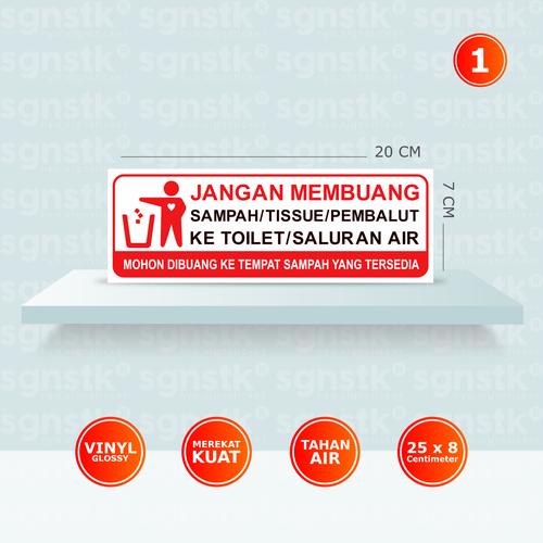 Jual STIKER TOILET - DL.BUANG SAMPAH - Kota Cimahi - NYO-SIGNSTICKER ...