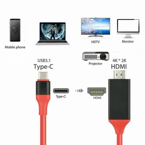 Jual KABEL USB 3.1 TYPE C TO HDMI 2 METER / HP TO TV - Jakarta Pusat ...