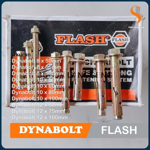 Jual DYNABOLT 8mm 10mm 12mm / DINABOLT BRACKET SET / BAUT BETON - 8 x ...