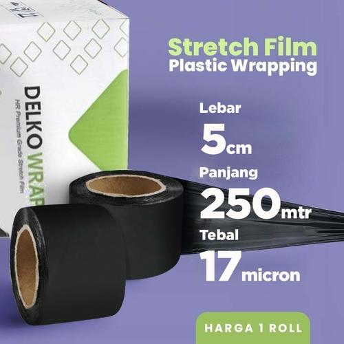 Jual Plastik Wrap Hitam 5cm x 250m /Wrapping/Wraping/Stretch Film ...