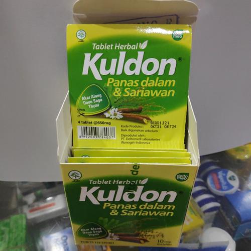 Jual kuldon tablet herbal panas dalam & sariawan isi 4 tb @650mg ...