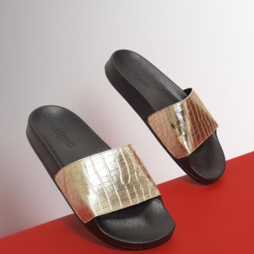 Jual Sandal Slop Gold Wanita PU Rubber Glamour - Jakarta Barat - Cogen ...