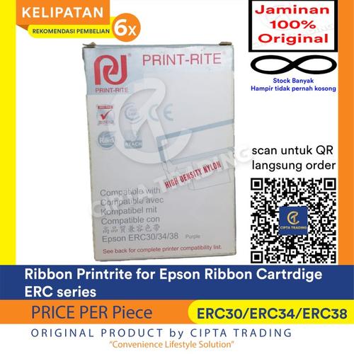 Promo Ribbon - Print rite - ERC-30/ ERC-34/ ERC-38 - Black/Red - Jakarta Barat - Cipta Trading ...