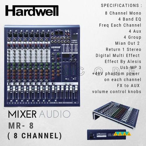 Jual Hardwell MR8 MR 8 Mixer Audio Analog 8 Channel USB Audio Interface ...