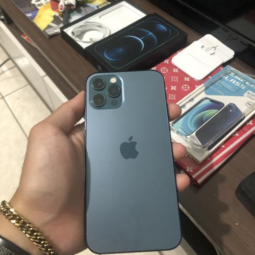 Jual Iphone 12 pro 128GB pacific blue (hero color) lengkap complete box ...