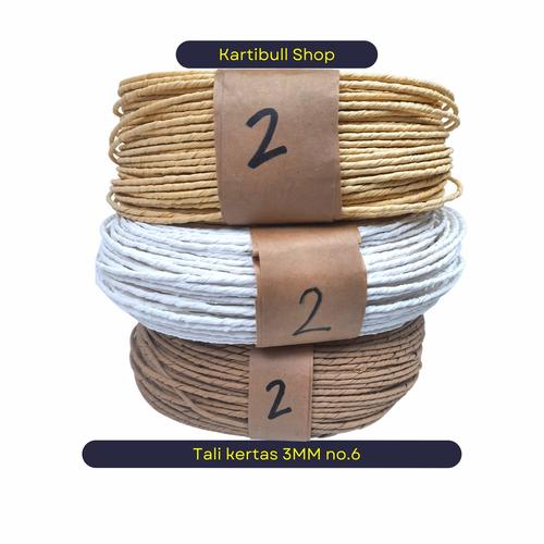Jual Tali Kertas 2MM - Kertas Samson Ulir no.4 - Tali Paperbag - Putih ...