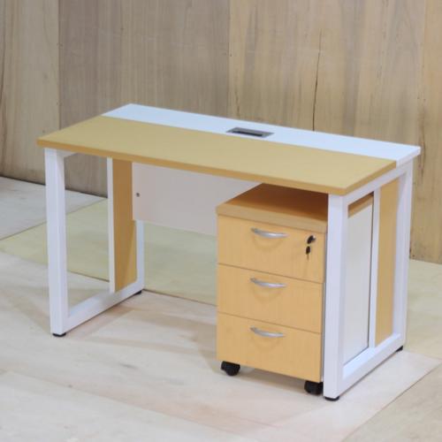 Jual Meja kerja staff kantor bos modern kayu 120 140 160 dengan laci ...
