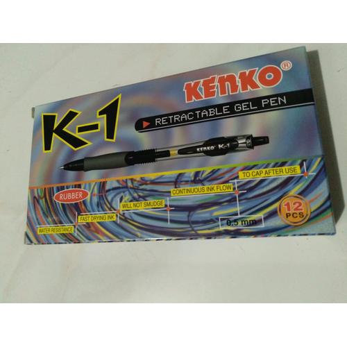 Jual Pulpen Gel Kenko K-1 0.5mm Hitam Original (1lusin) - Biru ...