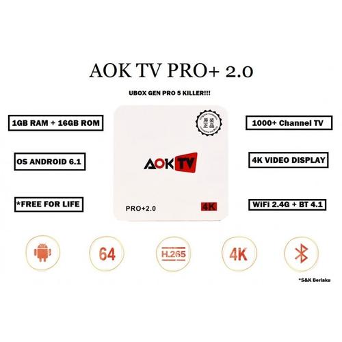 Jual AOK TV PRO 2.0 ANDROID TV BOX RAM 1GB ROM 16GB TV BOX PRO - Paket ...