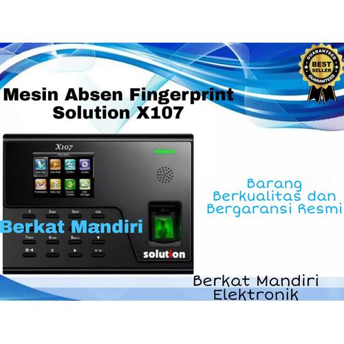 Jual SOLUTION X107 MESIN ABSEN SIDIK JARI / FINGERPRINT SOLUTION X107 ...