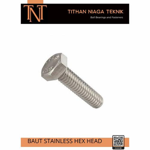 Jual Baut hexagonal stainless M16x80 drat 2.0 ss304 M16 X 80 kunci 24 - Kota Tanjung Pinang ...