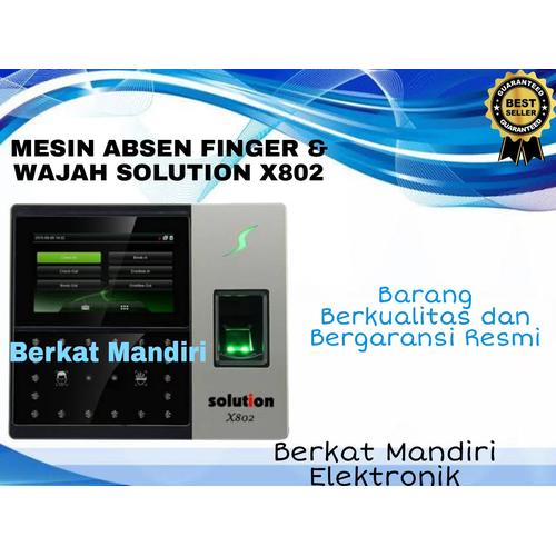 Jual SOLUTION X802 Mesin Absen Fingerprint & Face Mesin Absen Solution ...