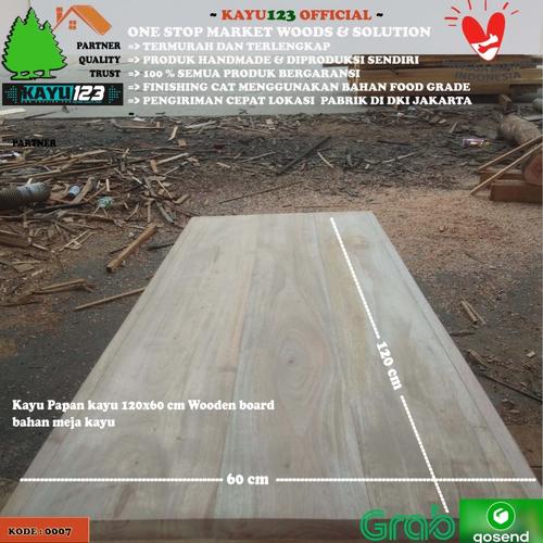Jual Kayu Papan kayu 120x60 cm Wooden board bahan meja kayu - 120x70x2 ...