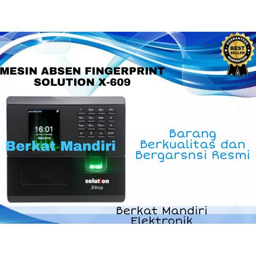 Jual SOLUTION X609 MESIN ABSEN WAJAH/Mesin Absensi Sidik Jari Solution ...