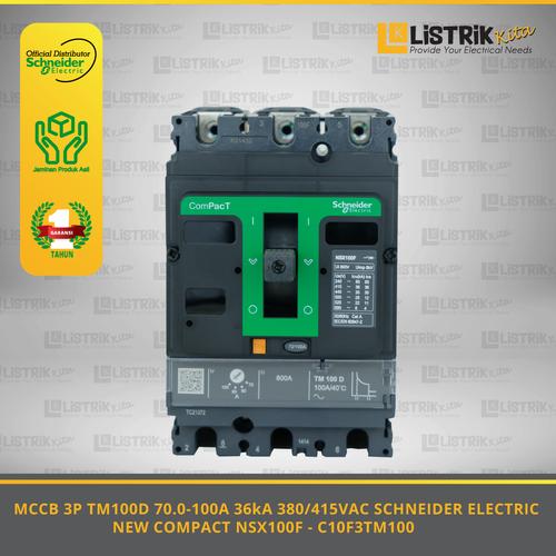 Promo MCCB SCHNEIDER NSX TM100D 3P 70.0-100A 36kA 380/415VAC ...