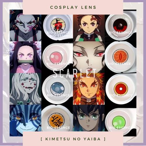 Jual Cosplay Lens Softlens Halloween Anime Eyes Kimetsu No Yaiba Demon ...