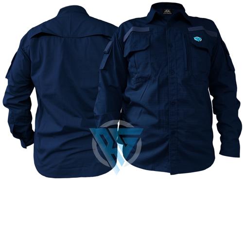 Jual Kemeja tactical hexagon biru navy panjang - L - Kota Bandung ...