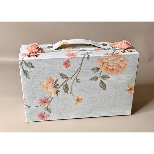 Jual HAMPERS Box Kotak Hampers 3 Slot Flower Green Wallpaper Hardbox ...