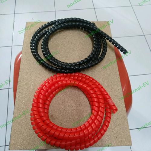 Jual spiral cable wrap kecil 10mm hard pp sepeda kabel 1m - Merah ...
