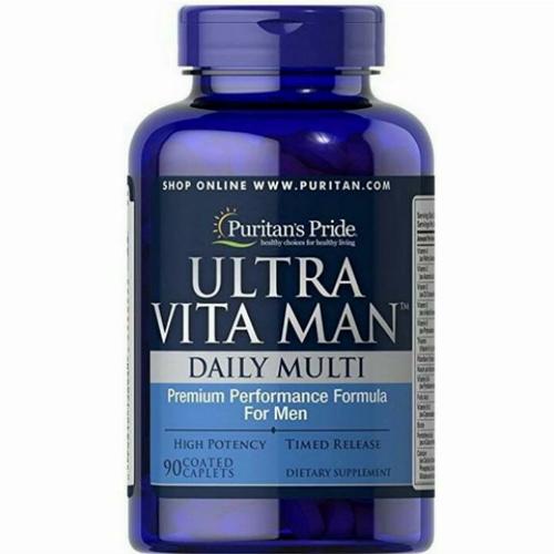 Jual Puritans Pride Ultra Vita Man Daily Multi 90 Caplets - Kota ...