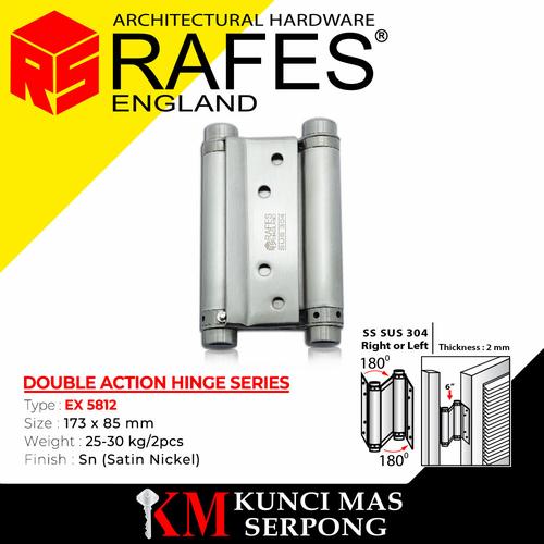 Jual ENGSEL KOBOI STAINLESS STEEL 304 RAFES EX 5812 - 6" - Kota ...