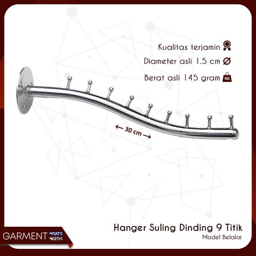 Jual Hanger Suling Lurus Tembok 9 Titik Paku Sekrup Tembok - + SEKRUP ...