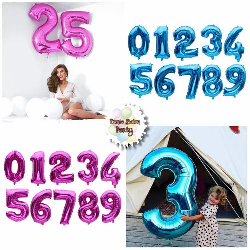 Jual Balon Foil Huruf dan Angka Besar 80cm ( Pink Biru Polos ) - pink ...