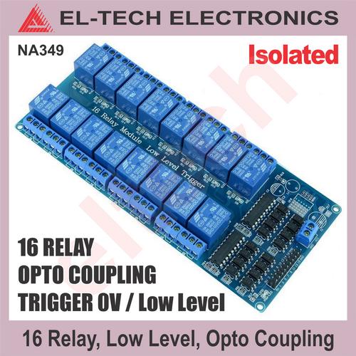 Jual RELAY Modul Switch Isolate Opto Coupling 16 Channel 5V 12V 24V ...