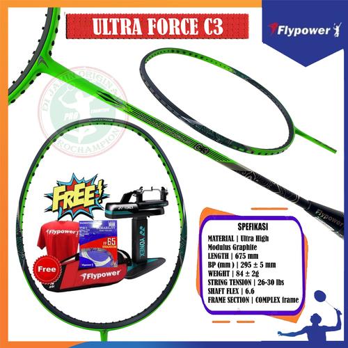 Promo FLYPOWER ULTRA FORCE C3 / RAKET FLYPOWER RAKET BADMINTON ORIGINAL ...