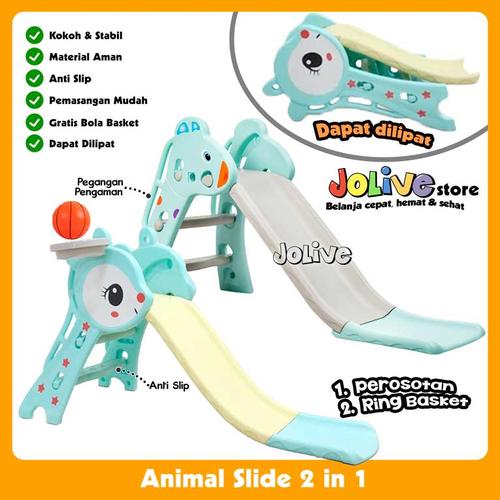 Jual MAINAN ANAK PEROSOTAN BOLA BASKET ANIMAL SLIDE 2 IN 1 PLAYGROUND ...