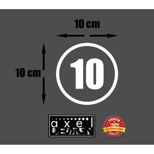 Promo STIKER ANGKA BULAT UK DIAMETER 10 CM BAHAN REVLEKTIVE - WHITE ...