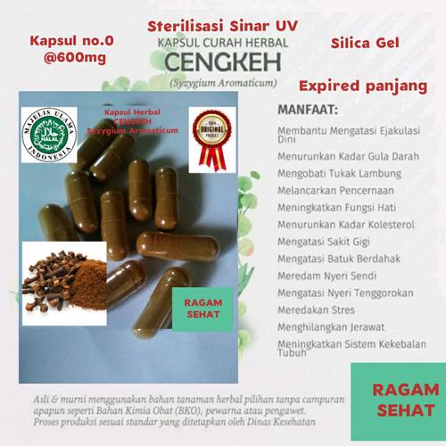 Jual Kapsul bubuk Cengkeh herbal jamu Obat curah 100 butir - Klip Obat ...