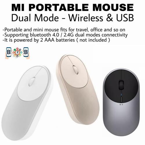 Jual MI PORTABLE MOUSE WIRELESS USB DUAL MODE - GOLD - Jakarta Selatan ...