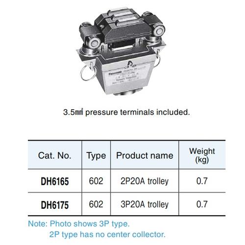 Jual Current Collector Trolley Duct Nasional Panasonic DH6165 2P 30Amp ...