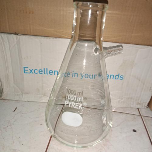 Jual filtering flask / erlenmeyer cucuk 1000 ml pyrex - Jakarta Barat ...