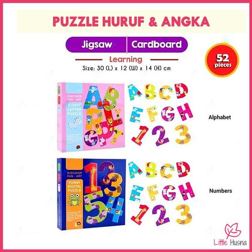 Jual Mainan Edukasi Puzzle 2D Huruf dan Angka Funny Number & Letter ...