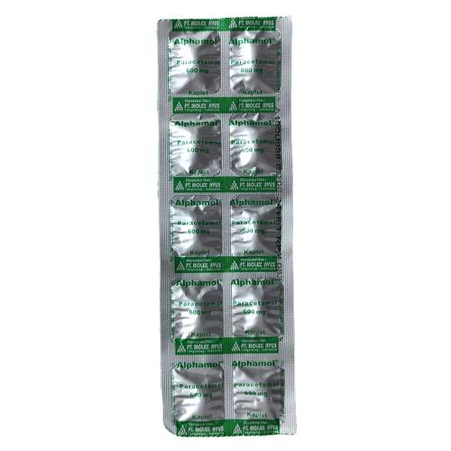 Jual ALPHAMOL PARACETAMOL 600 MG DEMAM DAN NYERI 10 KAPLET/STRIP - Kota ...