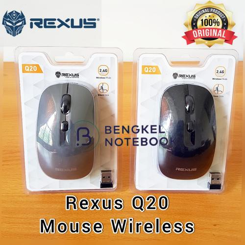 Jual Mouse Wireless REXUS Q20 Black & Black Silver - Kota Medan ...