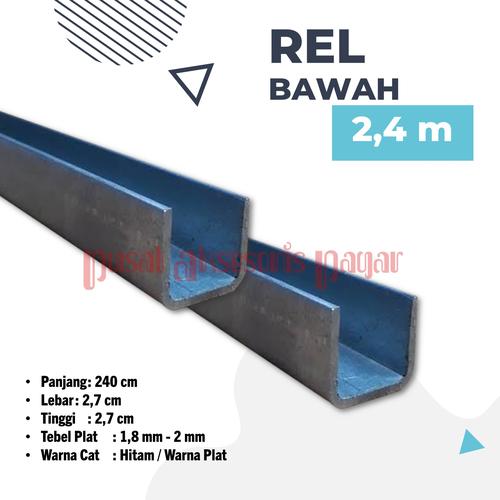 Jual Rel Bawah 2.4, Rel Bawah 3 m, Rel Bawah 4 m / aksesoris pagar ...