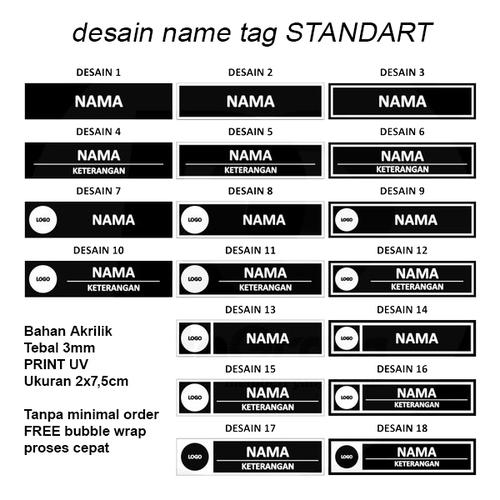 Jual Pin Akrilik Pin Nama Name Tag BISA SATUAN - Kota Semarang - Pop ...