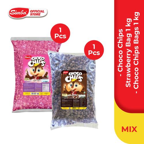 Jual SIMBA Cereal Choco Chips 1 kg x 2 Bag - Karton - Chocolate ...