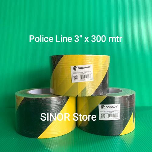 Jual Police Line 3 Inch x 300 Mtr Hitam Kuning. Garis Polisi. Garis ...