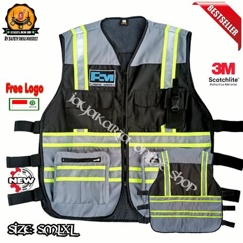 Jual ROMPI SAFETY 3M SCOTLIGHT TASLAN WATER PROOF ABU HITAM - Kab ...