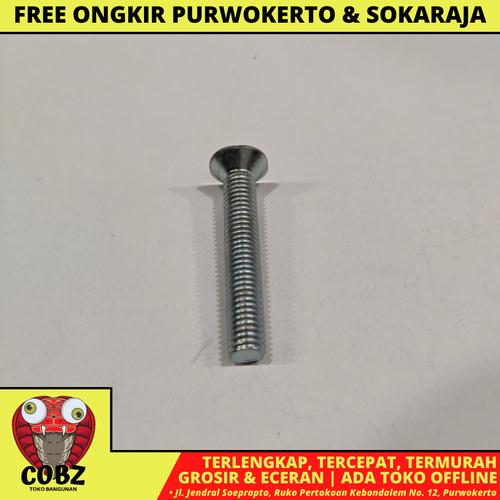 Jual #8 x 50 MM / NM BAUT JF KEPALA RATA PLUS PUTIH PERBIJI - Kab ...