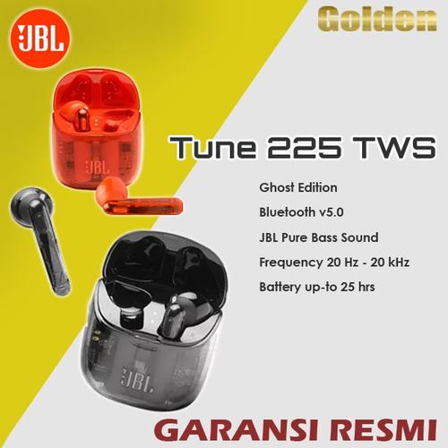 Jual JBL Tune 225 / T 225 T225 TWS Ghost Edition True Wireless in-EAR Resmi - Black Non Ghost ...