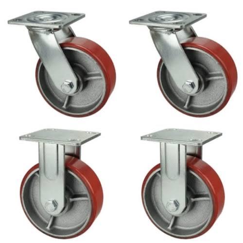 Jual Roda PU Heavy Duty 6 inch ( 2 hidup 2 mati ) 1 set - Jakarta Barat ...