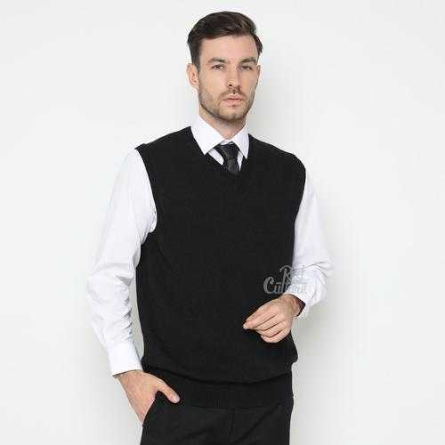 Jual Rompi Rajut Pria - Vest Rajut - Warna Hitam - Sweater Rajut Pria ...